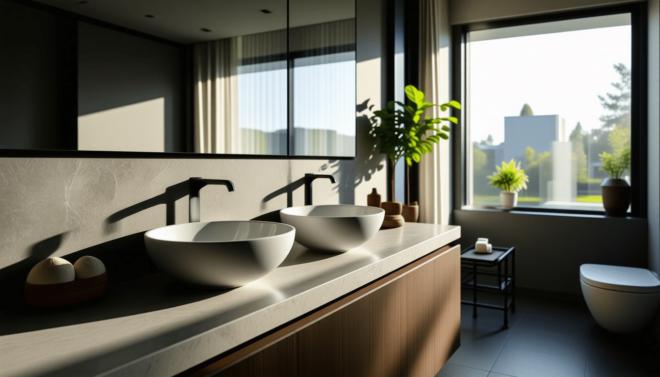 Adoptez la double vasque : atout charme pour votre salle de bain